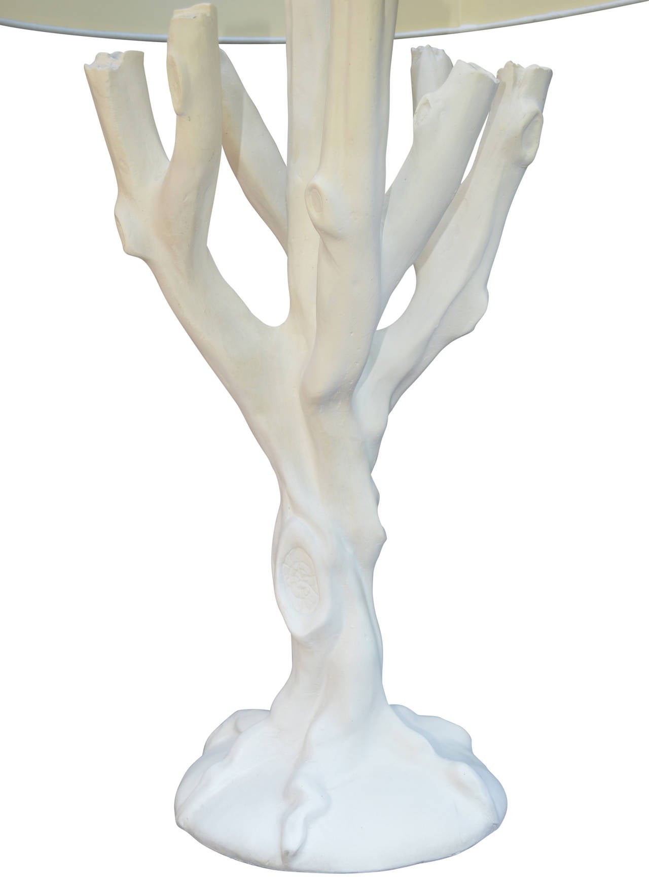 Plaster Tree Lamp In The Style Of John Dickinson For Sale at 1stDibs