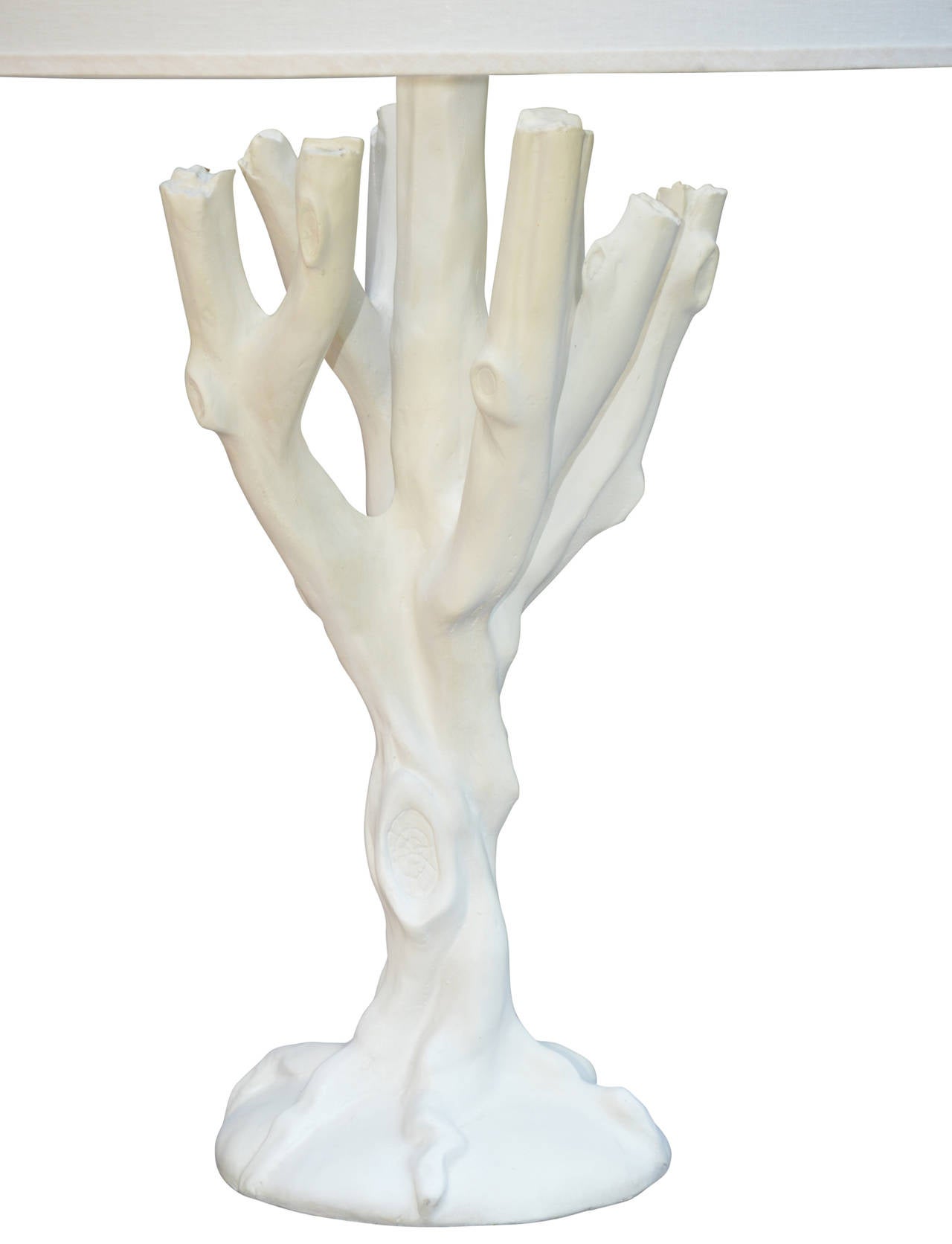 Plaster Tree Lamp In The Style Of John Dickinson For Sale at 1stDibs