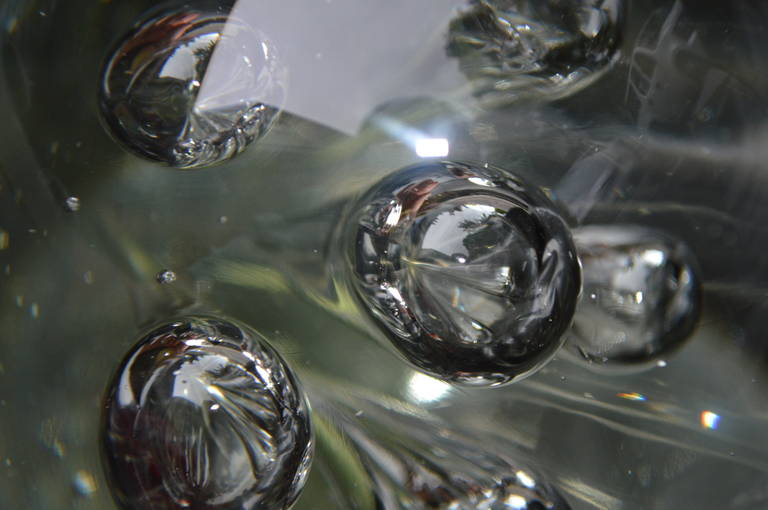 Pair of Large Glass Objects with Extended Bubbles, 1950s For Sale at ...