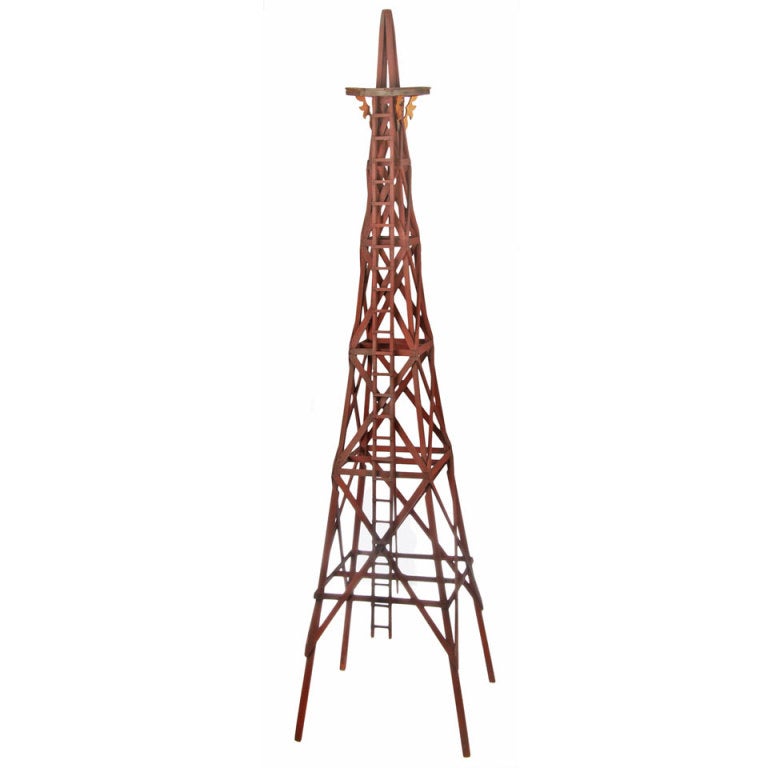 Vintage Folk Art Model of An Oil Derrick at 1stDibs