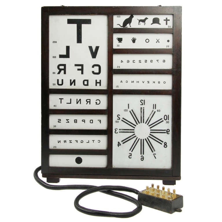 Graphic Illuminated Eye Chart at 1stDibs