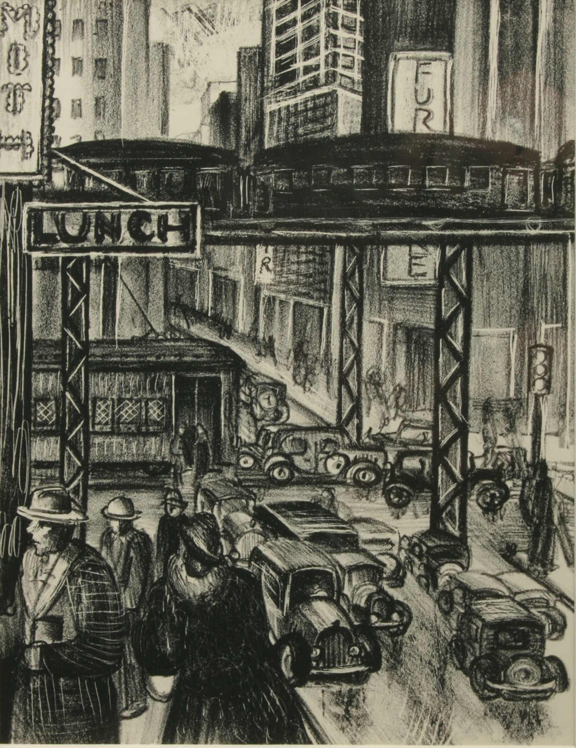 1930's Chicago Loop Lithograph at 1stDibs