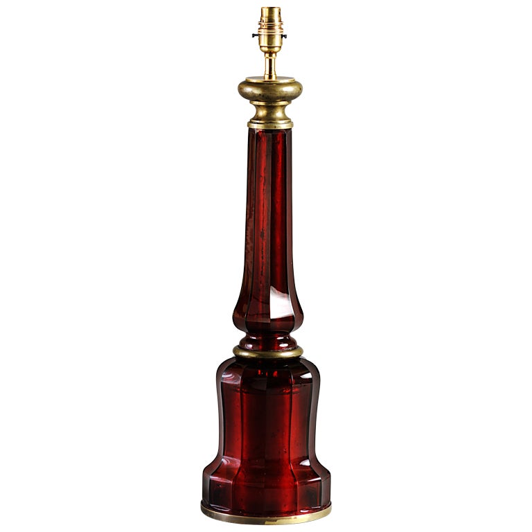 Ruby Glass Lamp at 1stDibs