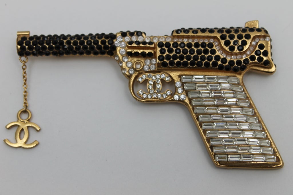 Chanel Handgun With Strass Crystals And CC Logo at 1stDibs