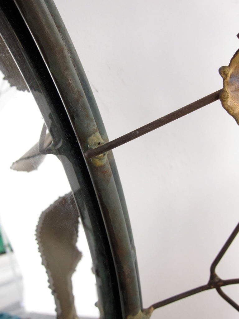 Large Curtis Jere "Leaf" Mirror at 1stDibs