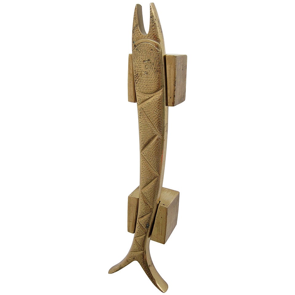 Mid Century Brass Fish Door Handle at 1stDibs