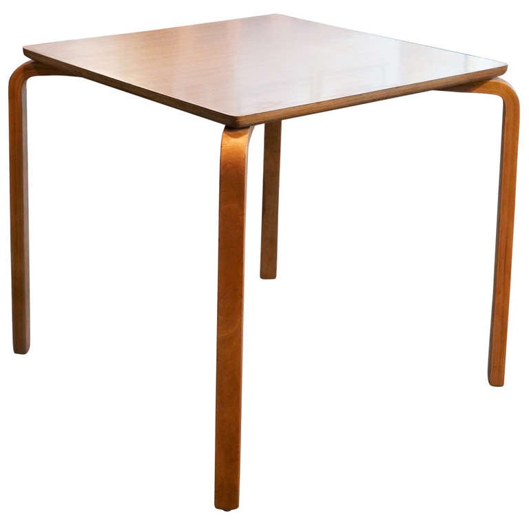 Thonet Original Bentwood Square Table, 1950s at 1stDibs