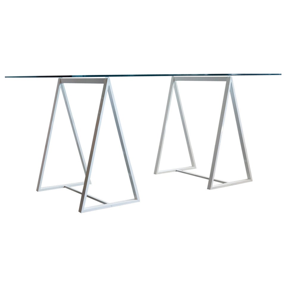 Minimalist Saw Horse Triangle Table Legs, c. 1960s at 1stDibs ...