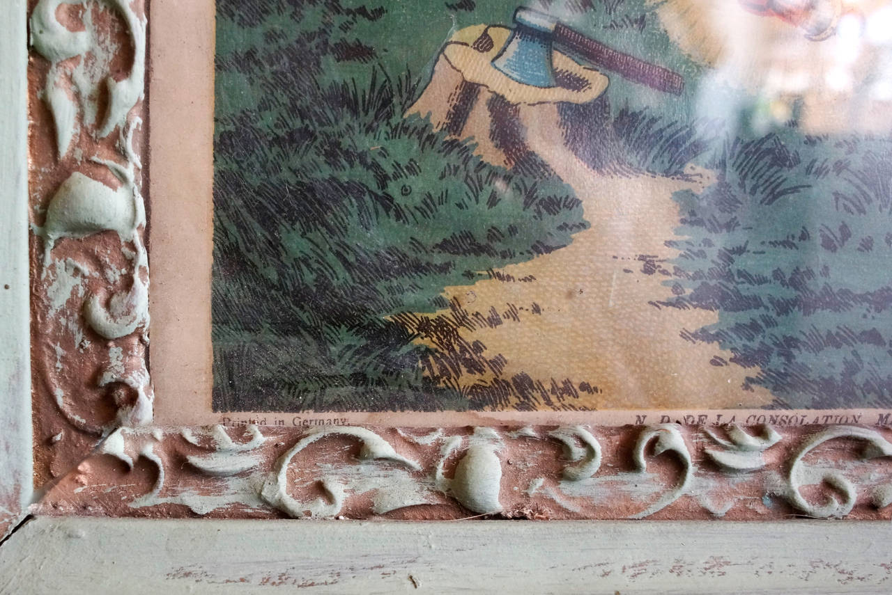 Large Antique Roman Catholic Bookplate, Framed at 1stDibs