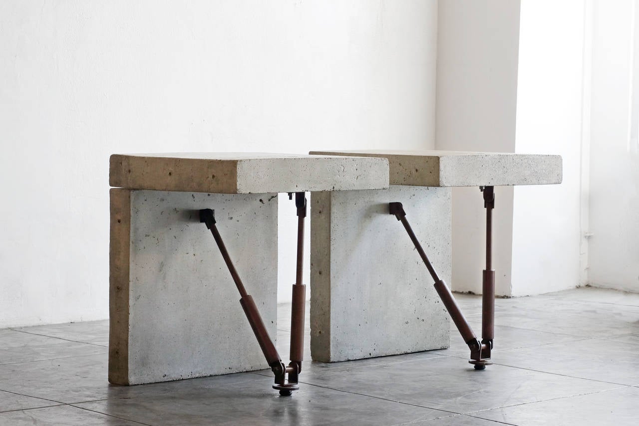 Cast Concrete Display Tables, One Available, circa 1970s at 1stDibs