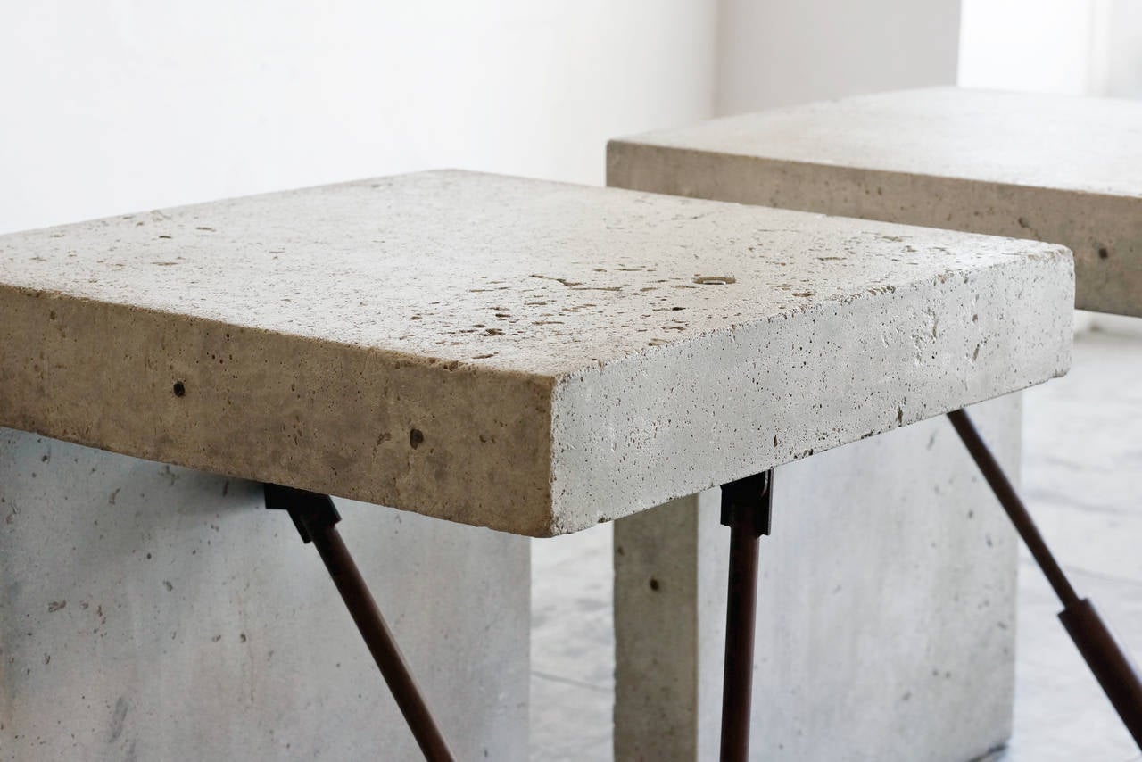 Cast Concrete Display Tables, One Available, circa 1970s at 1stDibs