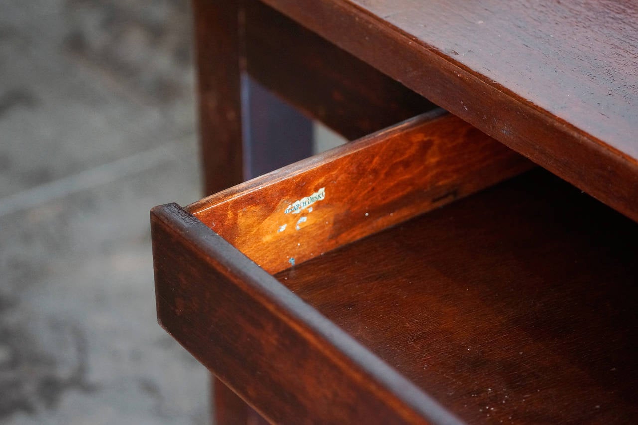 American Craftsman Library Table, Mahogony at 1stDibs