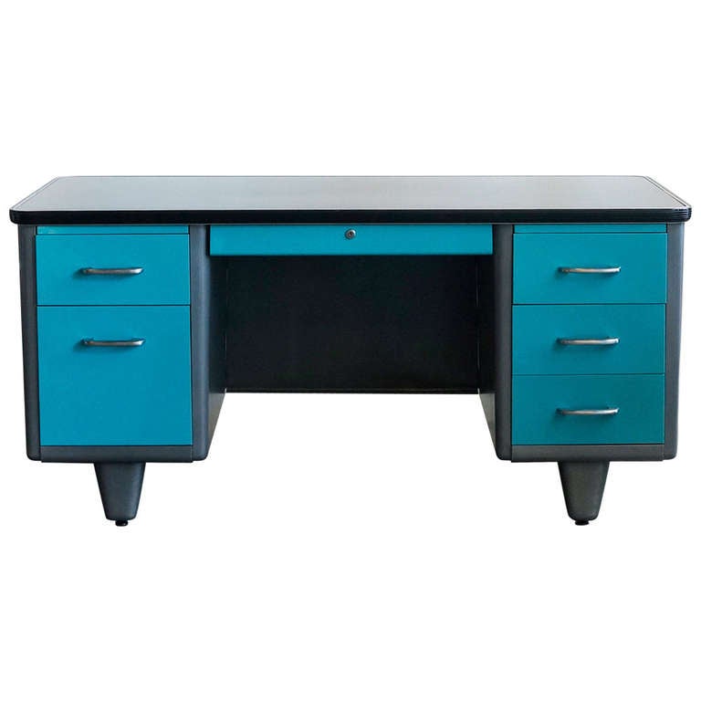 AllSteel Bumper Top Tanker Desk at 1stDibs | allsteel tanker desk ...