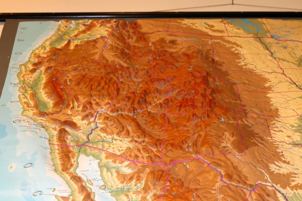 United States Relief Map at 1stDibs