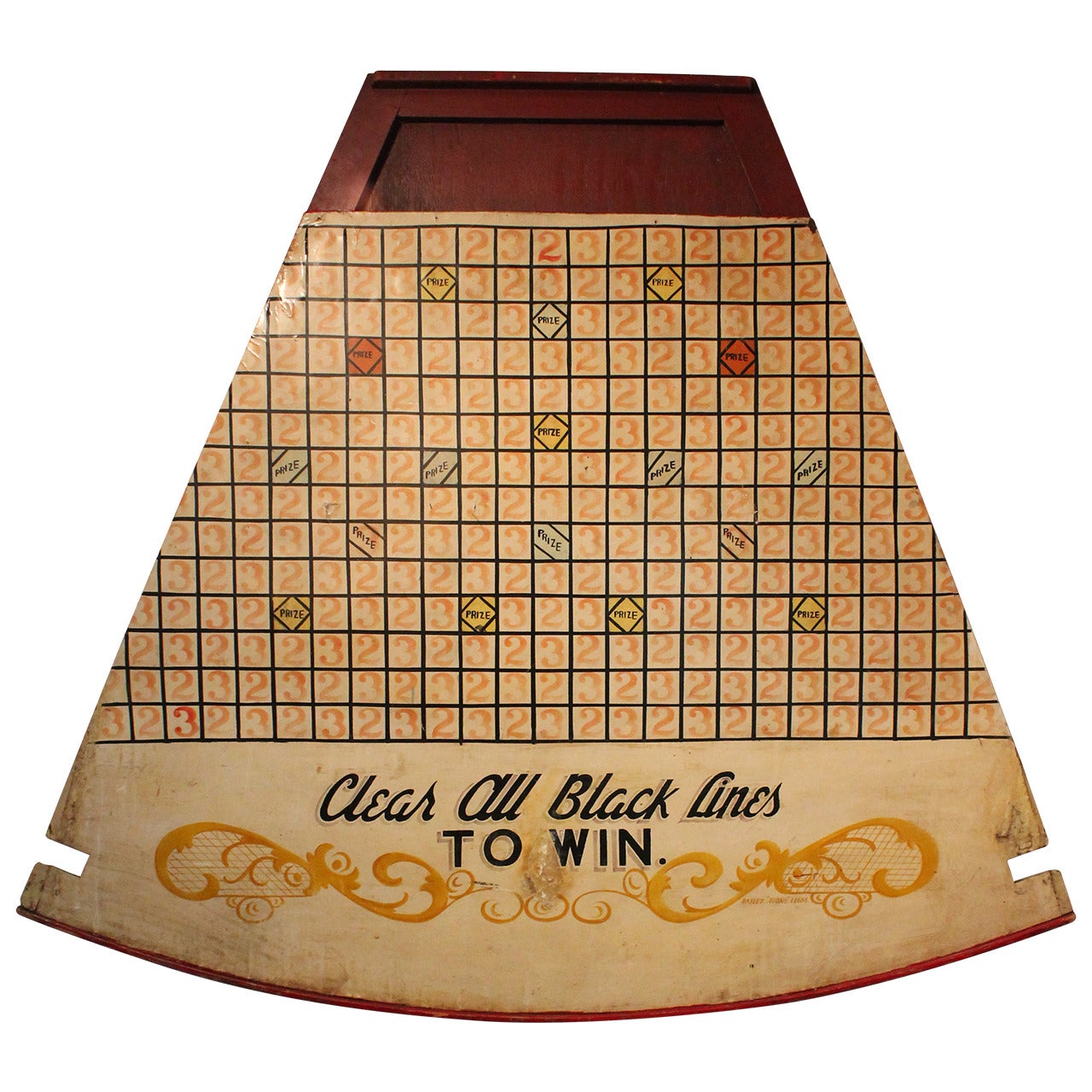 Large-Scale Hand-Painted Carnival Coin Toss Game Board For Sale at 1stDibs