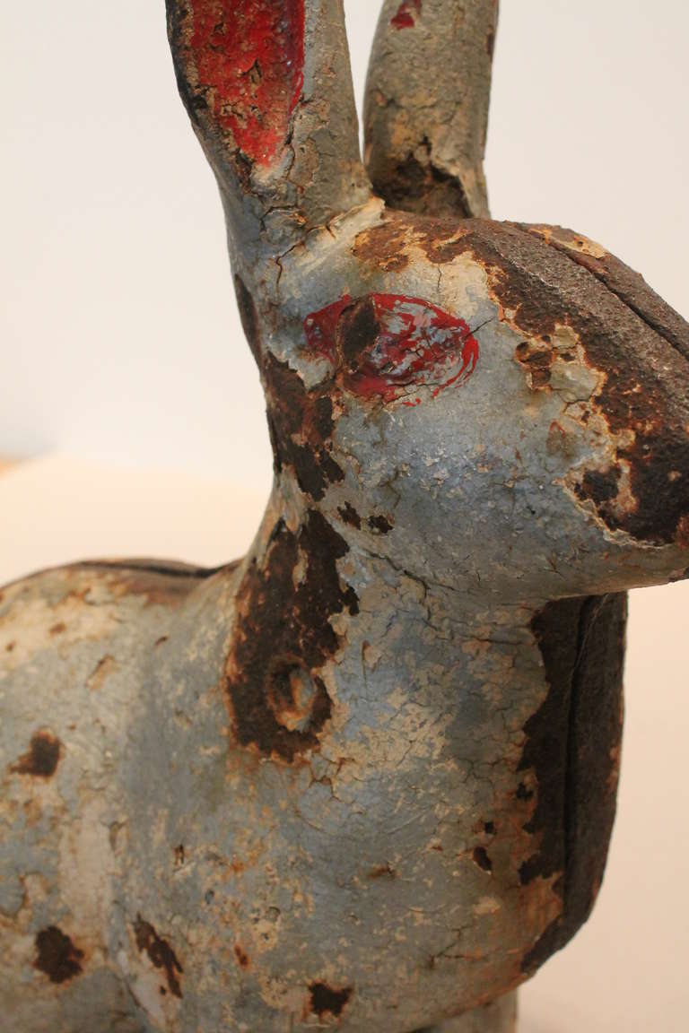 Early 20th Century Iron Garden Rabbit at 1stDibs