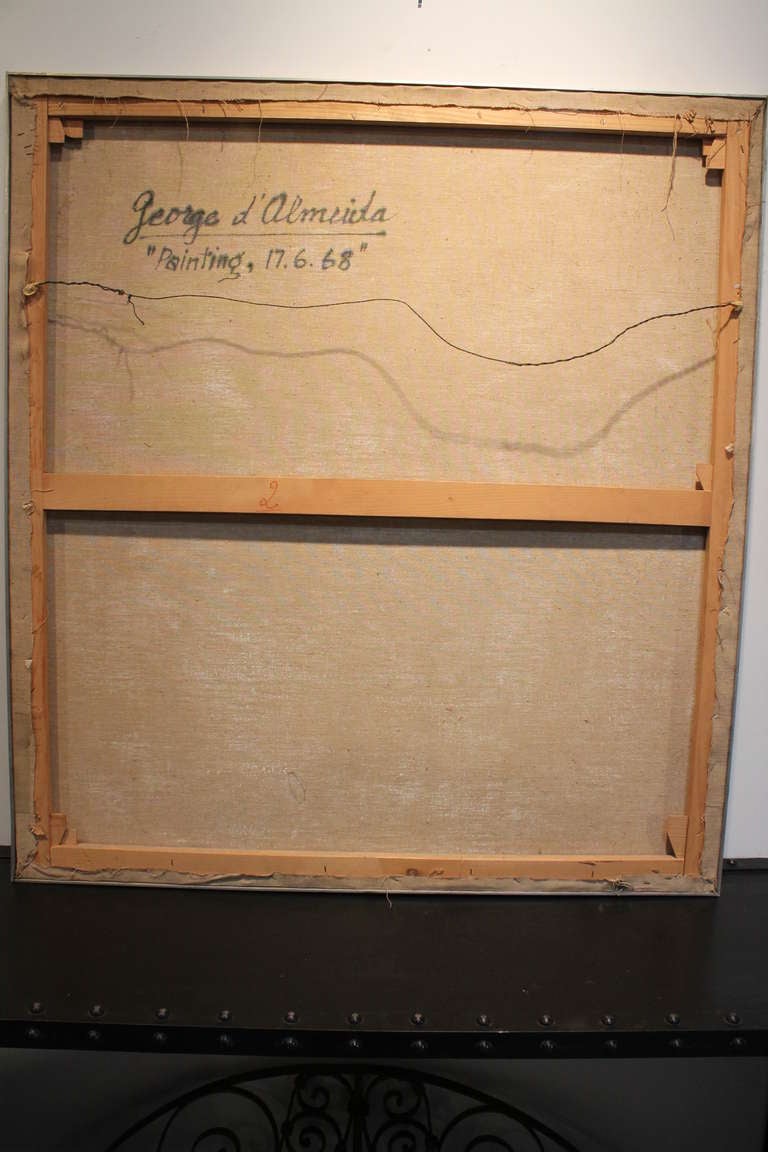 1968 George D'Almeida Abstract Oil On Canvas at 1stDibs | almeida oil