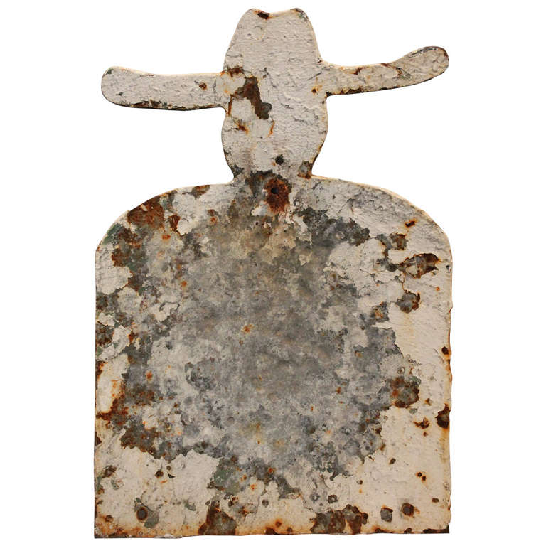 American Folk Art Cowboy Shooting Target at 1stDibs