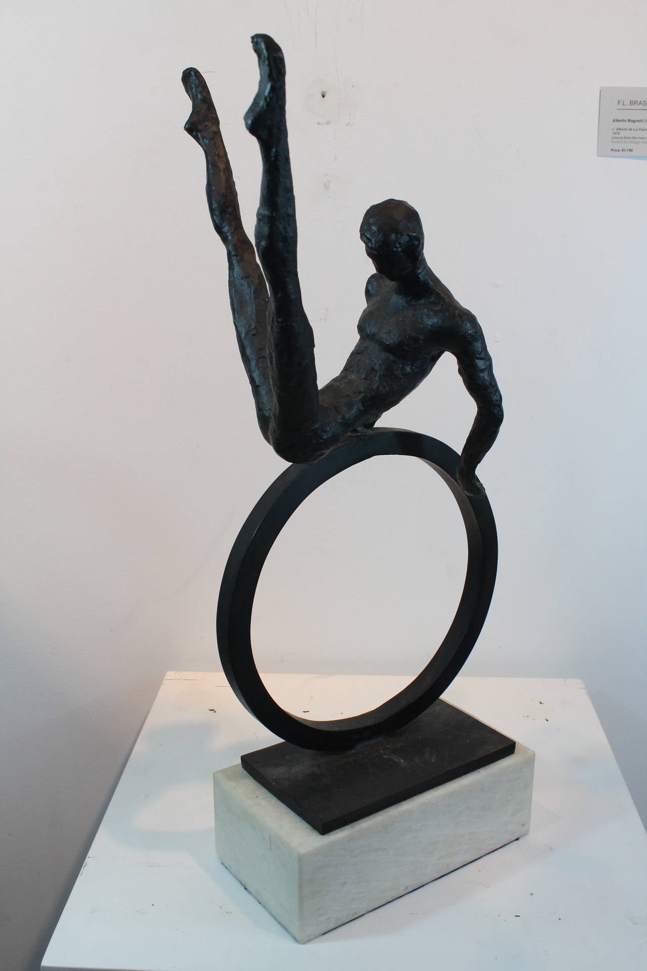 Mid-Century Modernist Iron Acrobat Sculpture For Sale at 1stDibs