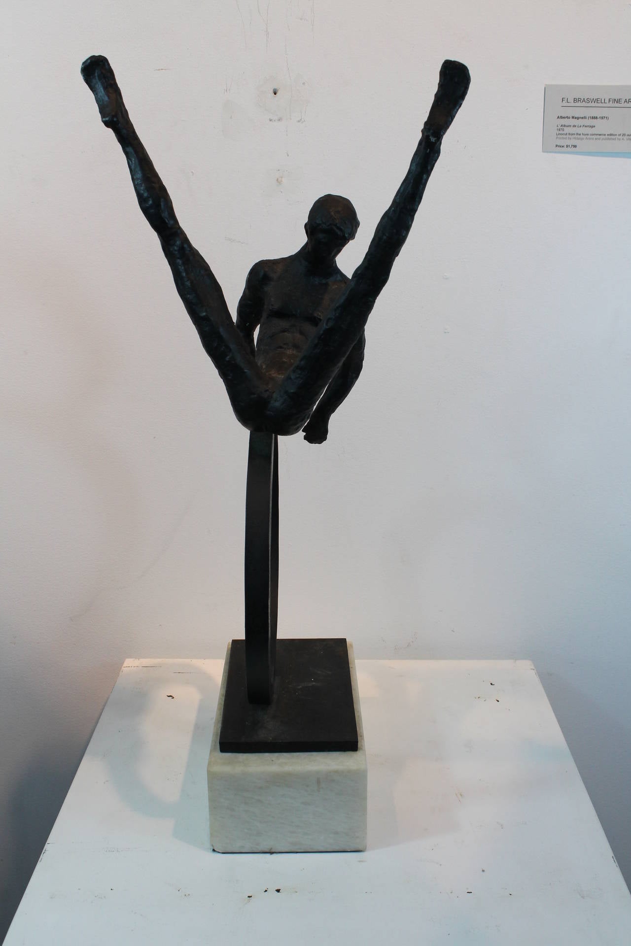 Mid-Century Modernist Iron Acrobat Sculpture For Sale at 1stDibs