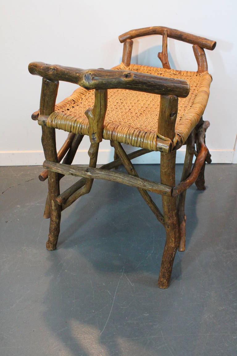 Diminutive Sculptural Twig Bench For Sale at 1stDibs