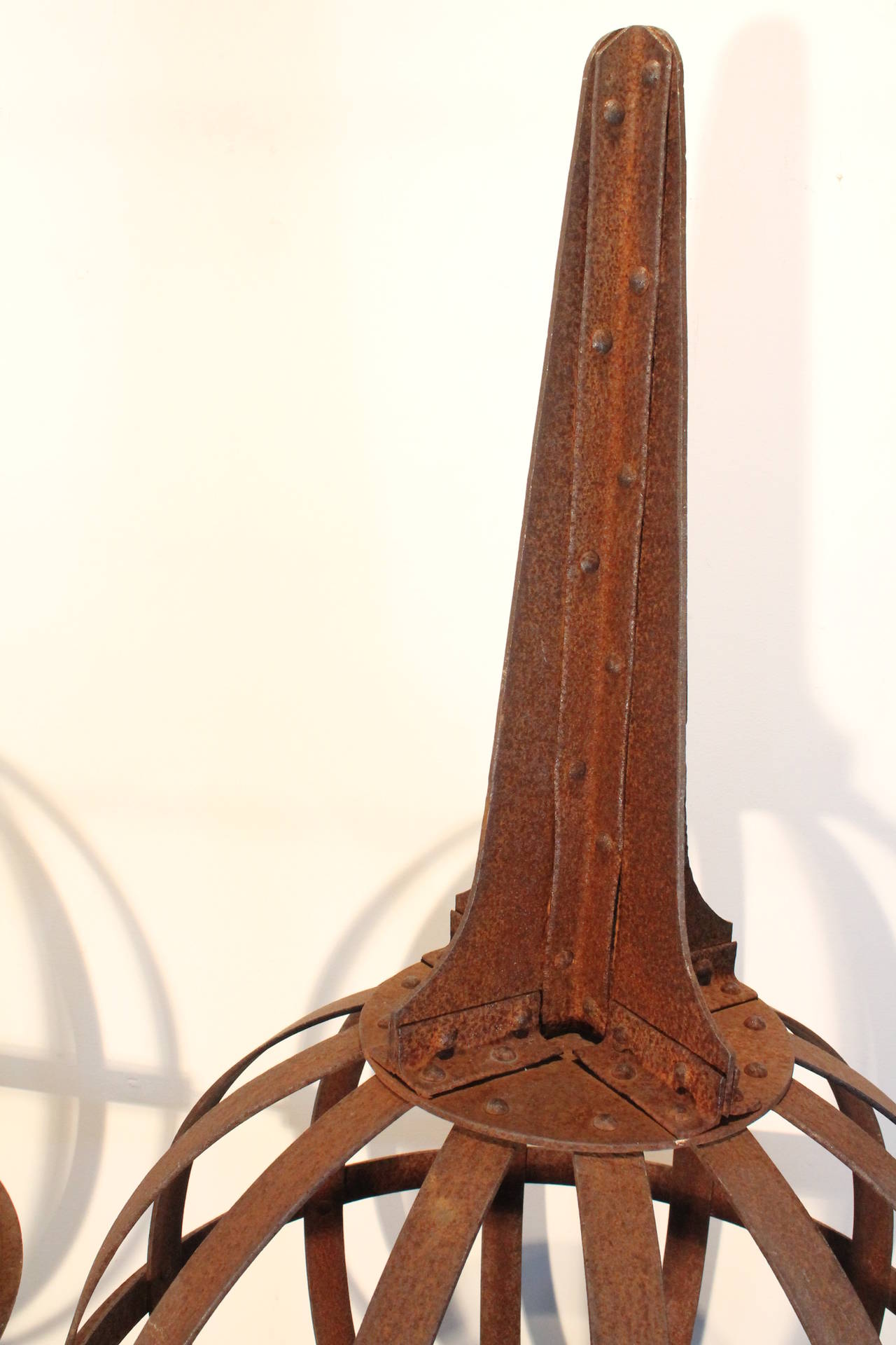 Pair of Large Scale Eiffel Iron Works Bridge Finials For Sale at 1stDibs