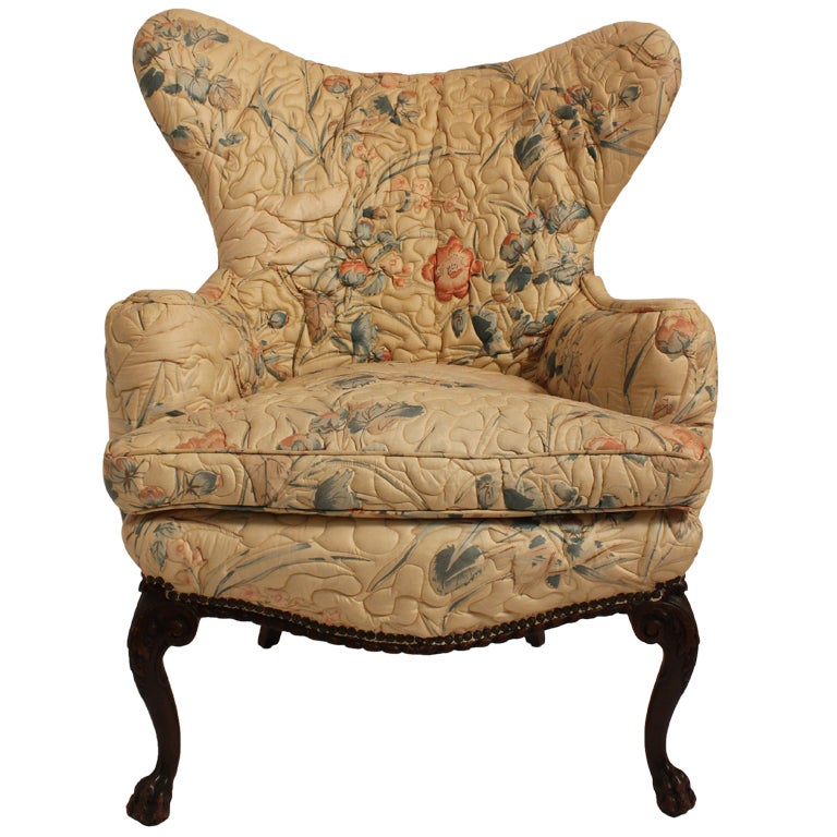 English Wingback Chair at 1stDibs