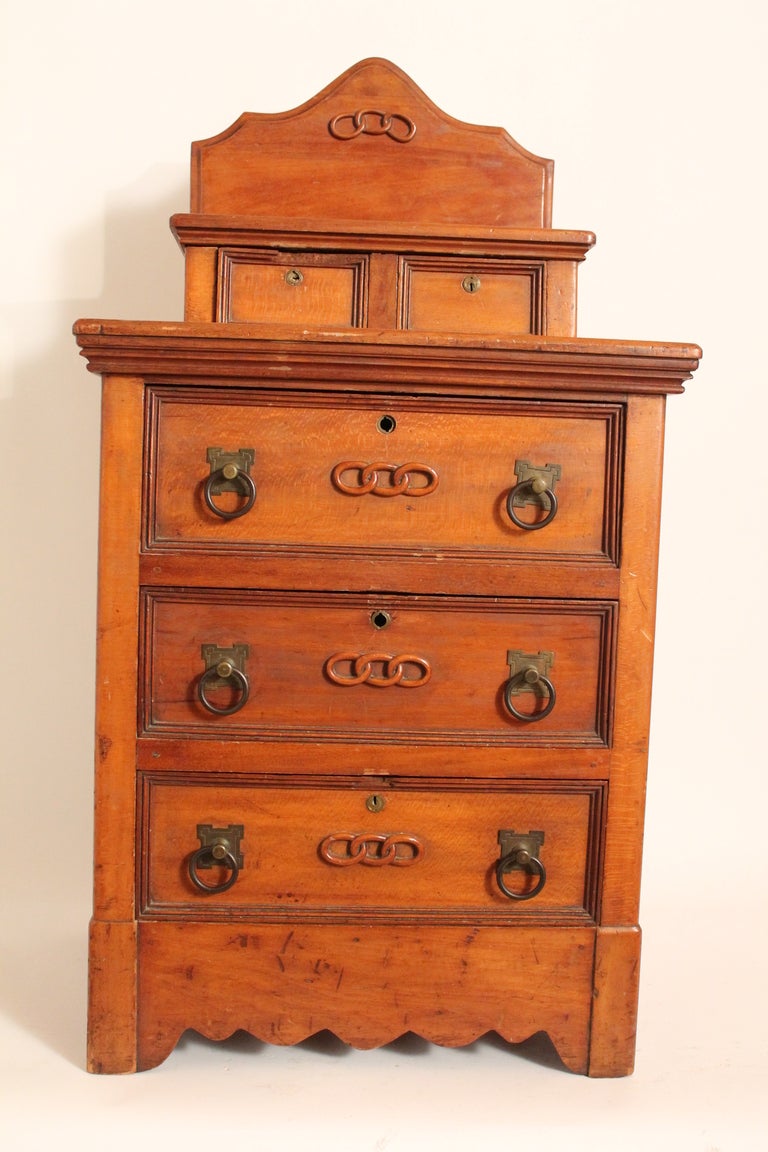 19th Century Diminutive Odd Fellows Step Back Cabinet at 1stDibs