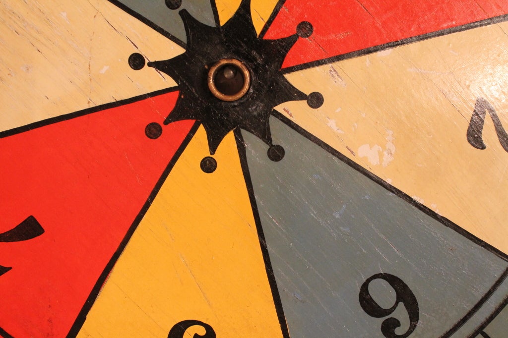 Colorful Carnival Gameboard Wheel at 1stDibs