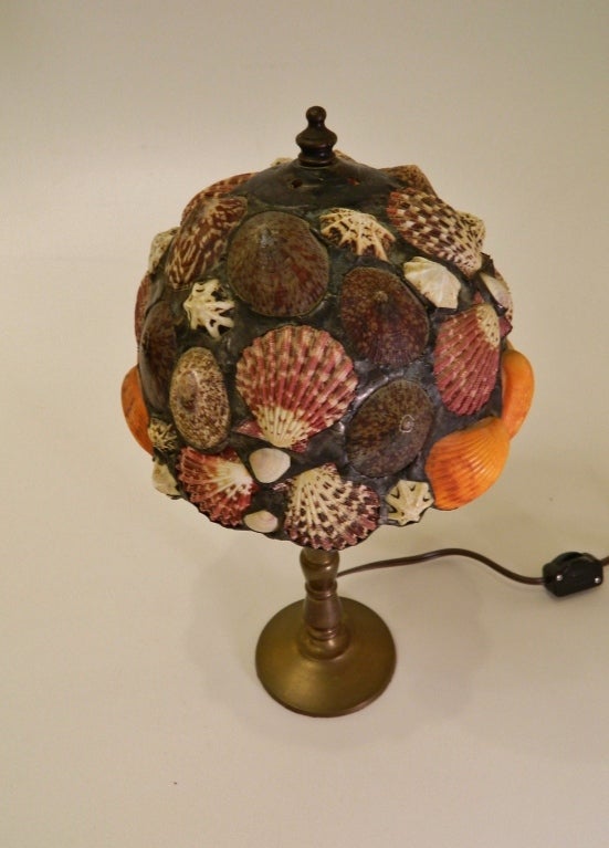 Hoosin Shell Lamp, Signed and Dated at 1stDibs | hoosin lamp