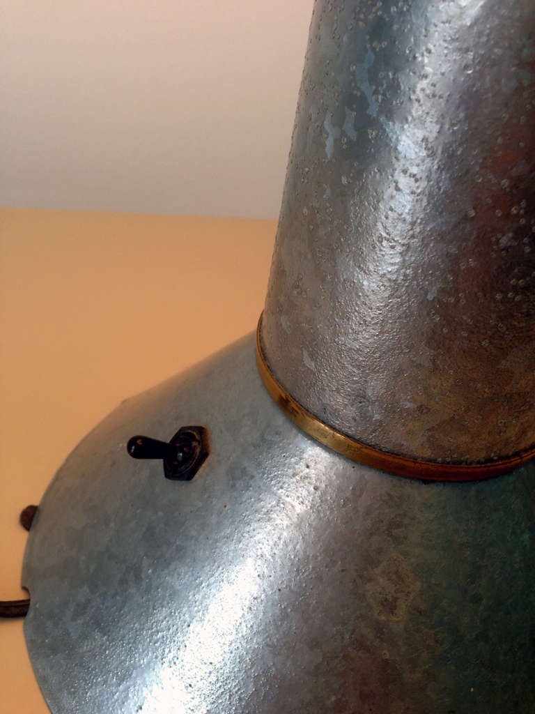 Rare Pair Of Zinc Table Lamps Ron Rezek at 1stDibs