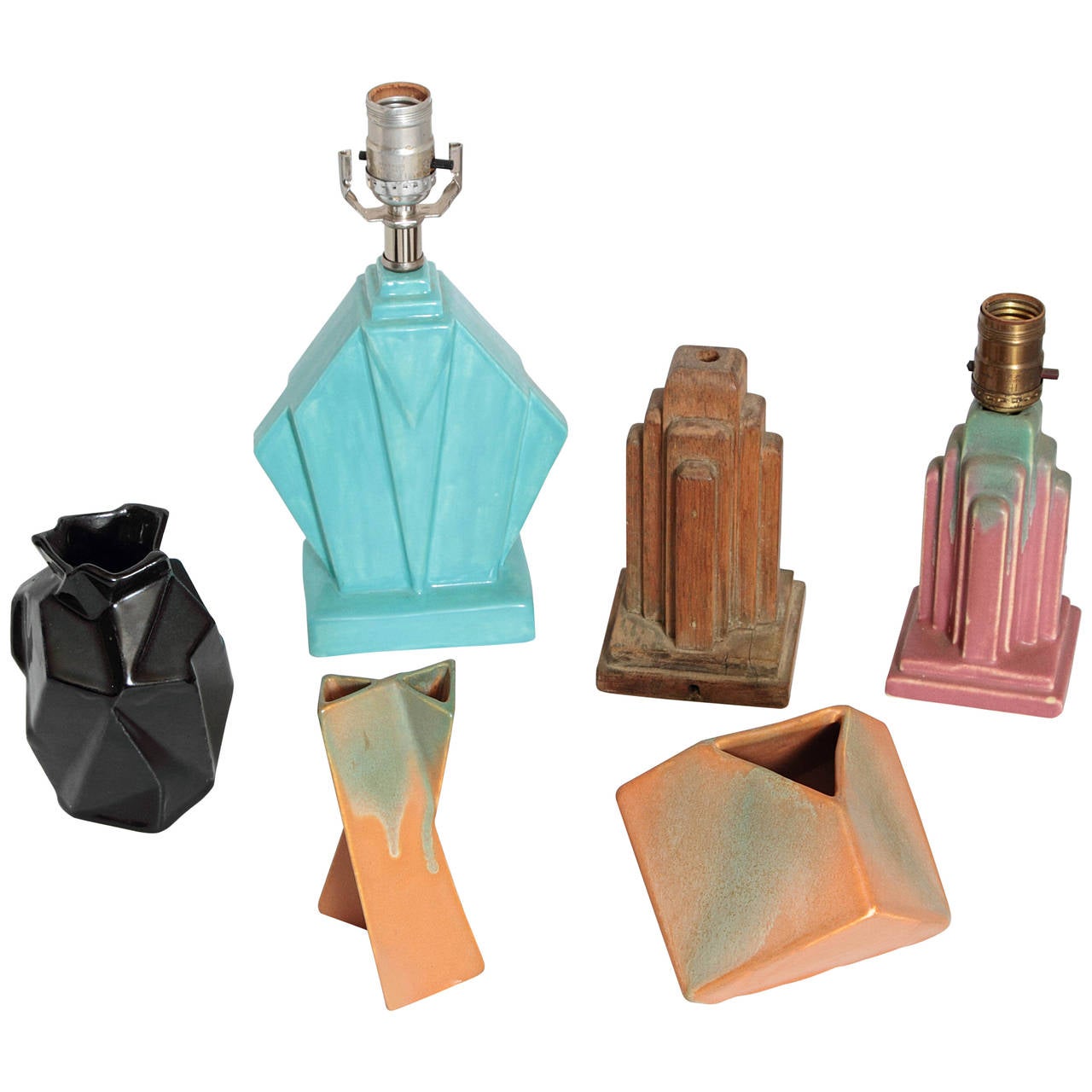 Collection Original Reuben Haley Muncie Rombic Cubist Pottery at ...