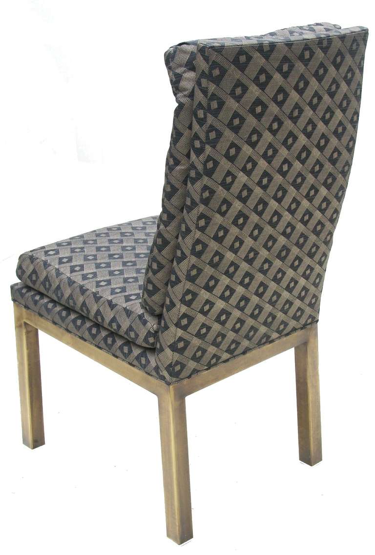 Set of Eight Mastercraft Dining Chairs, Bronze Modern Hollywood Regency ...