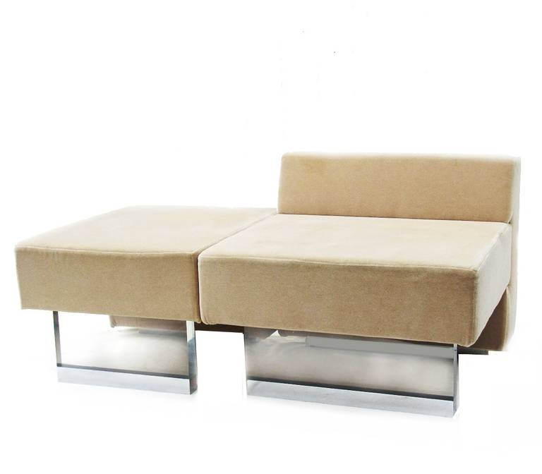 Vladimir Kagan Sofa Omnibus Lounge Chair and Ottoman for Gucci at 1stDibs
