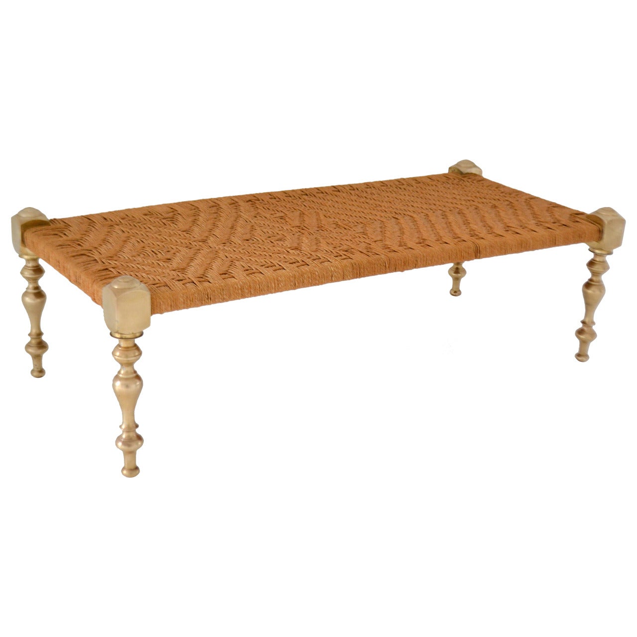 Woven Jute Bench at 1stDibs | indian woven bench