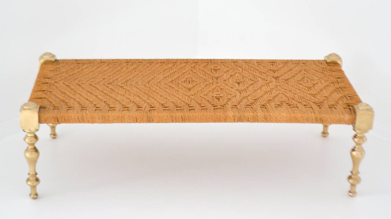 Woven Jute Bench at 1stDibs | indian woven bench