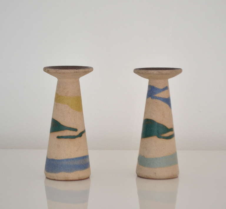 Pair of Ceramic Bud Vases at 1stDibs