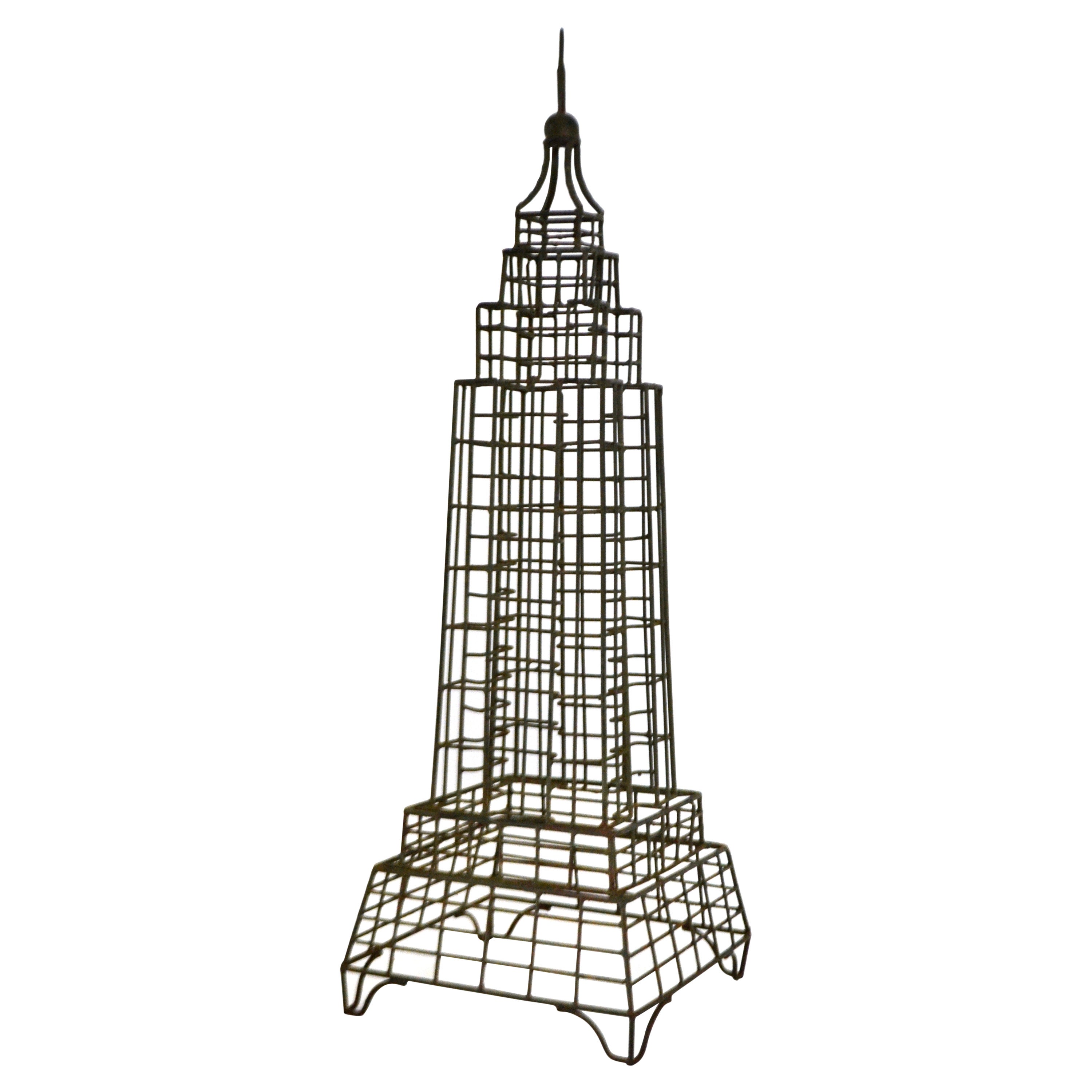 Architectural Hand-Forged Iron Rod Sculpture at 1stDibs