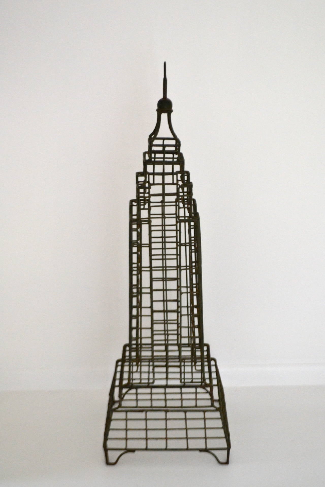 Architectural Hand-Forged Iron Rod Sculpture at 1stDibs