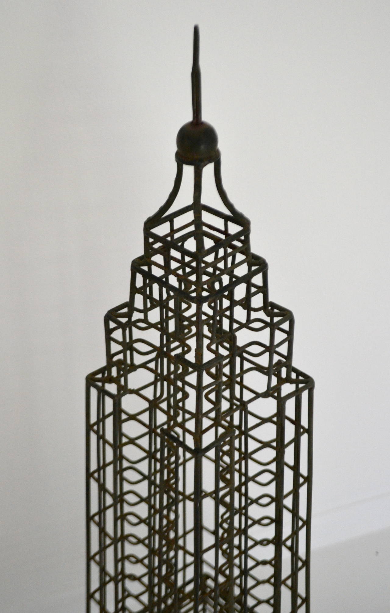 Architectural Hand-Forged Iron Rod Sculpture at 1stDibs
