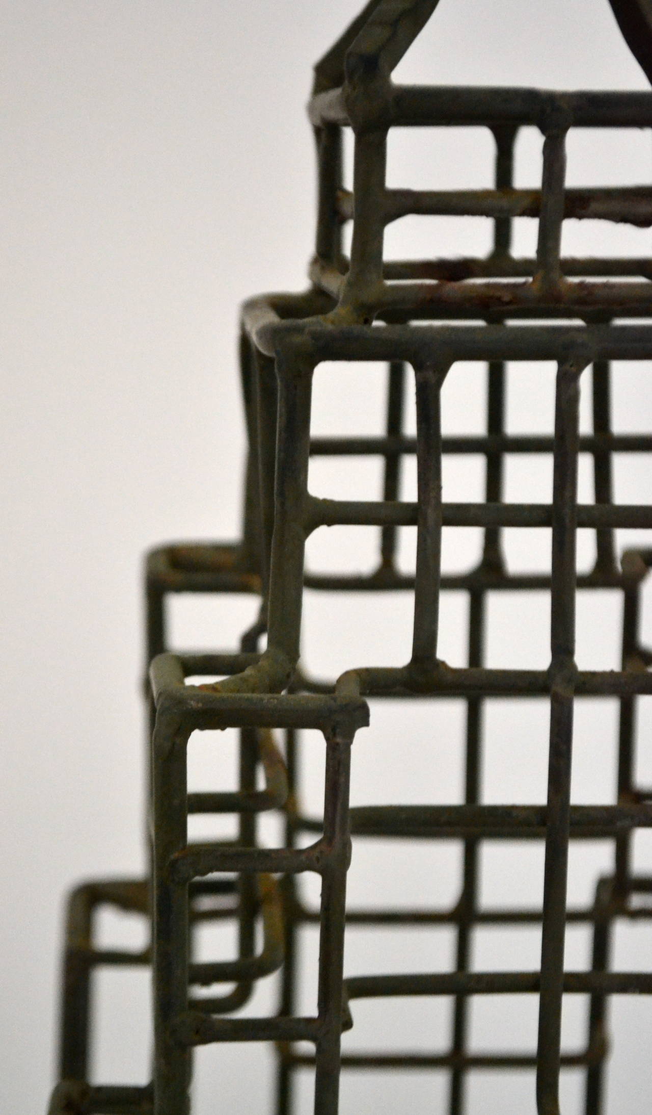 Architectural Hand-Forged Iron Rod Sculpture at 1stDibs