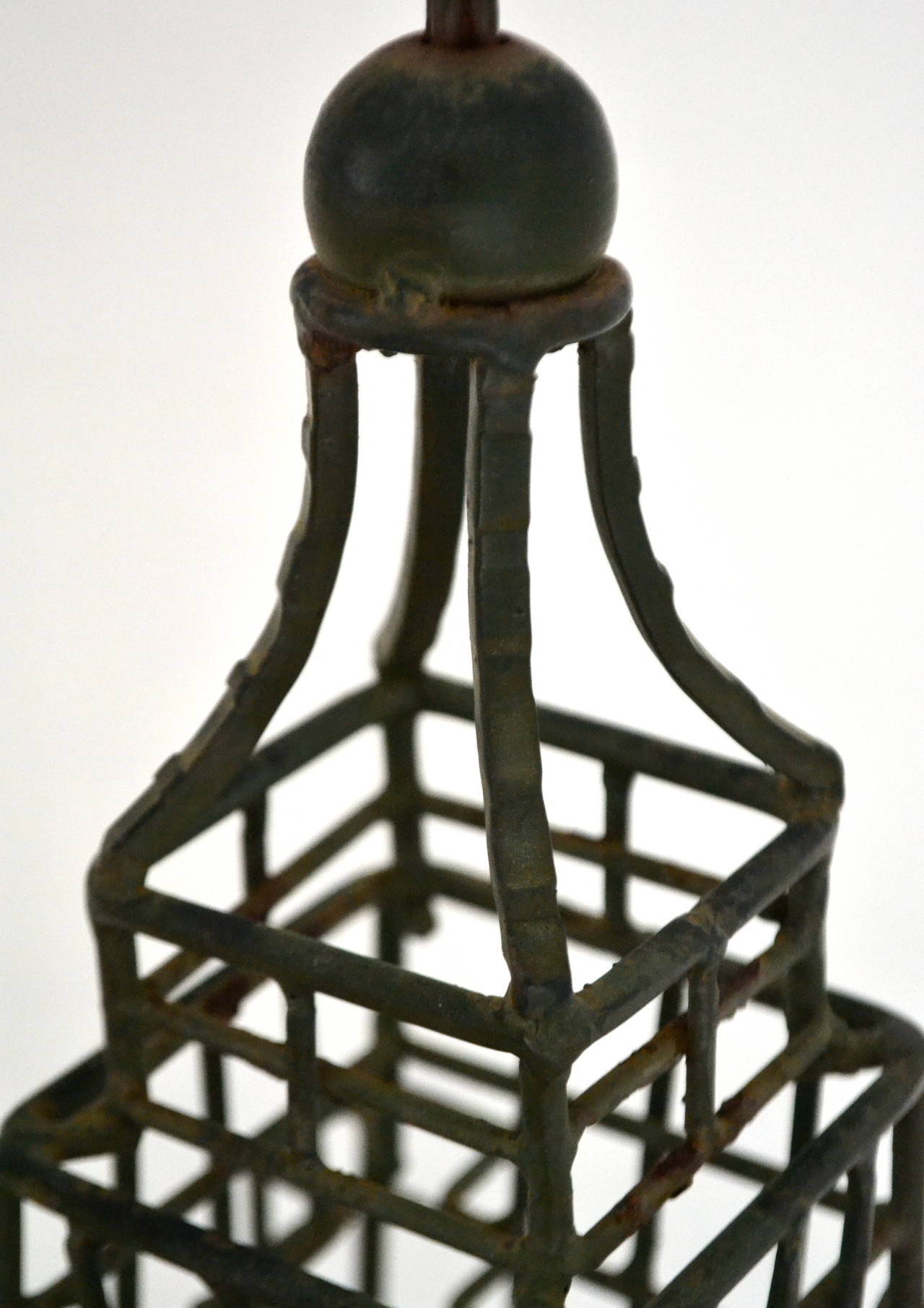 Architectural Hand-Forged Iron Rod Sculpture at 1stDibs