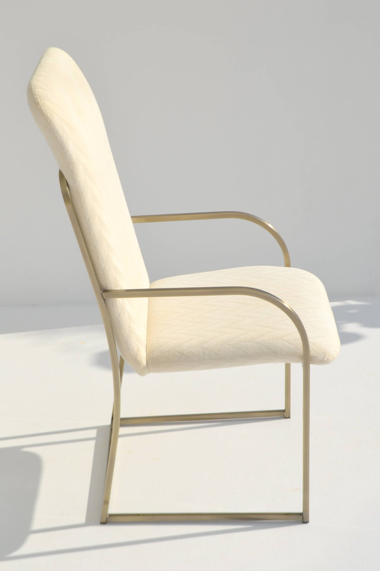 Set of Six Brass Framed Dining Chairs by Design Institute America at ...