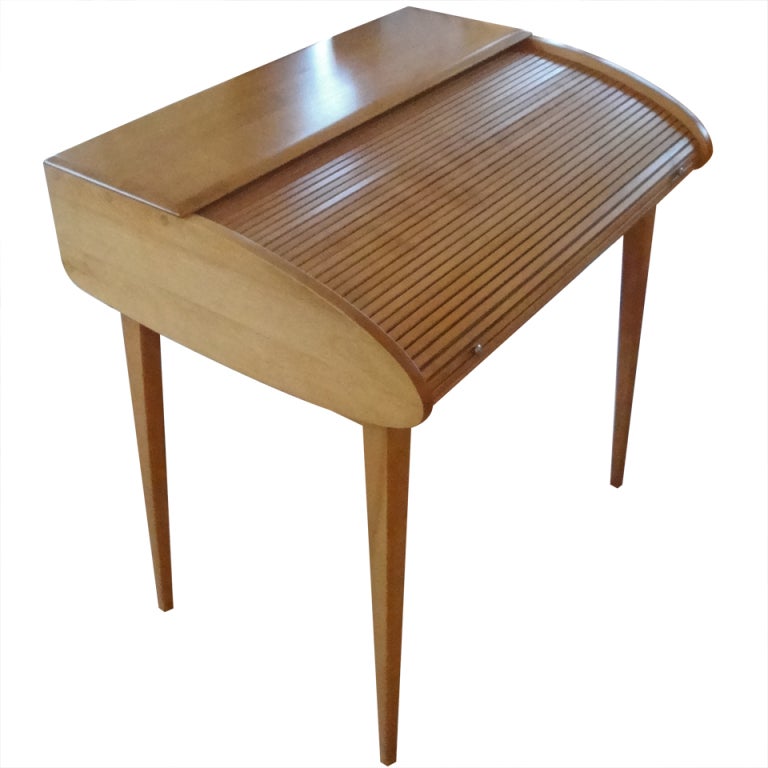 Scarce Heywood Wakefield Tambour Desk at 1stDibs