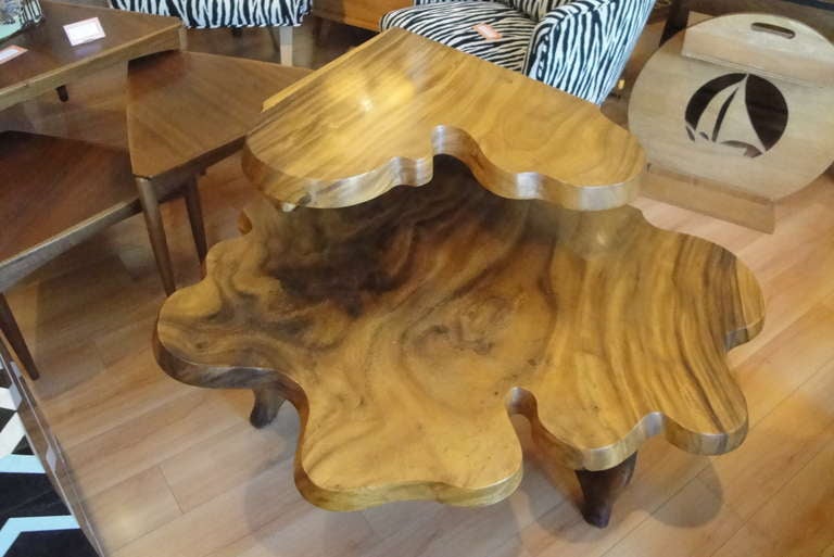 Exotic Wood Free Form End Table at 1stDibs