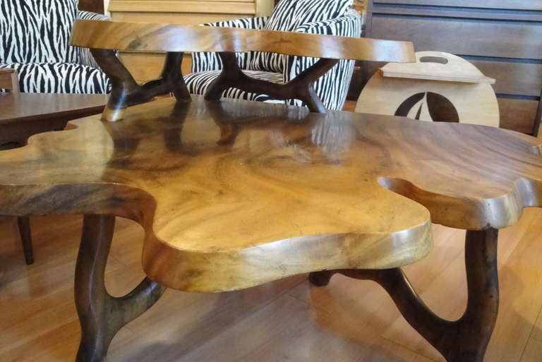 Exotic Wood Free Form End Table at 1stDibs