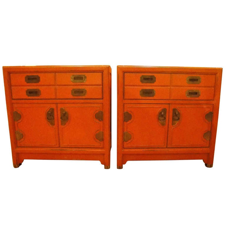 Hickory Mfg. Co. Chinese Style Custom Painted End Tables at 1stDibs ...