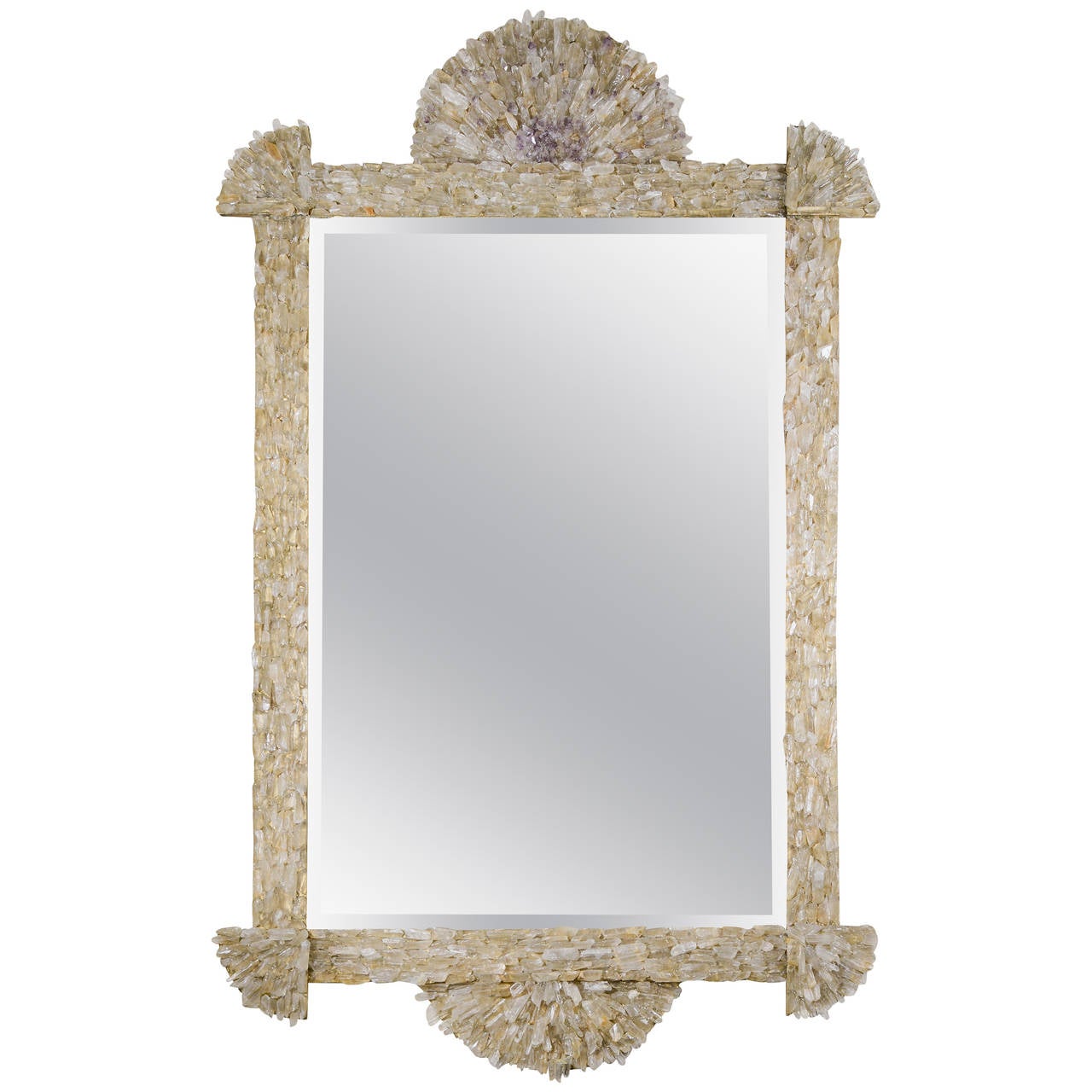 One-of-a-Kind Rock Crystal Mirror by Enzo Missoni For Sale at 1stdibs