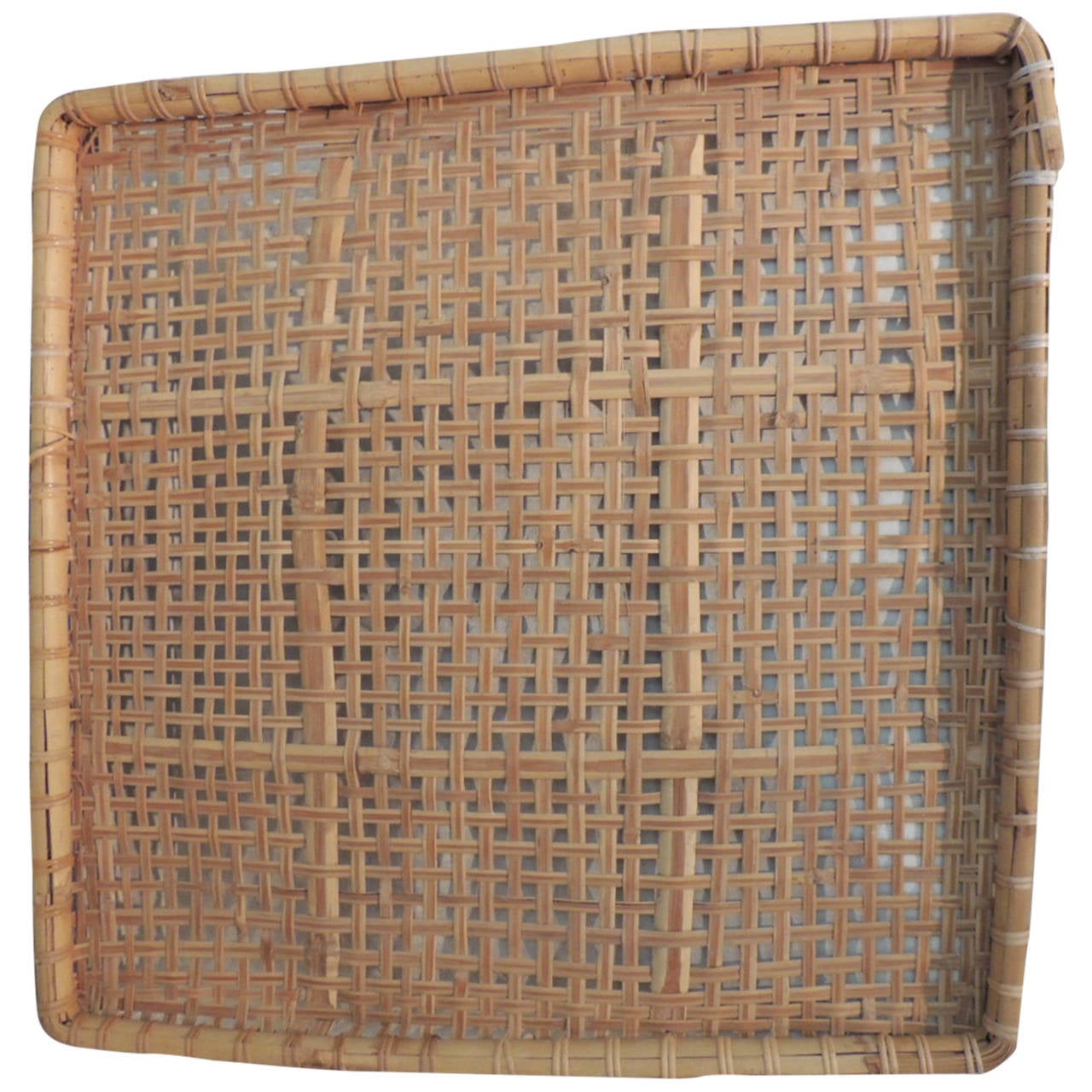 Vintage Flat Basket at 1stDibs