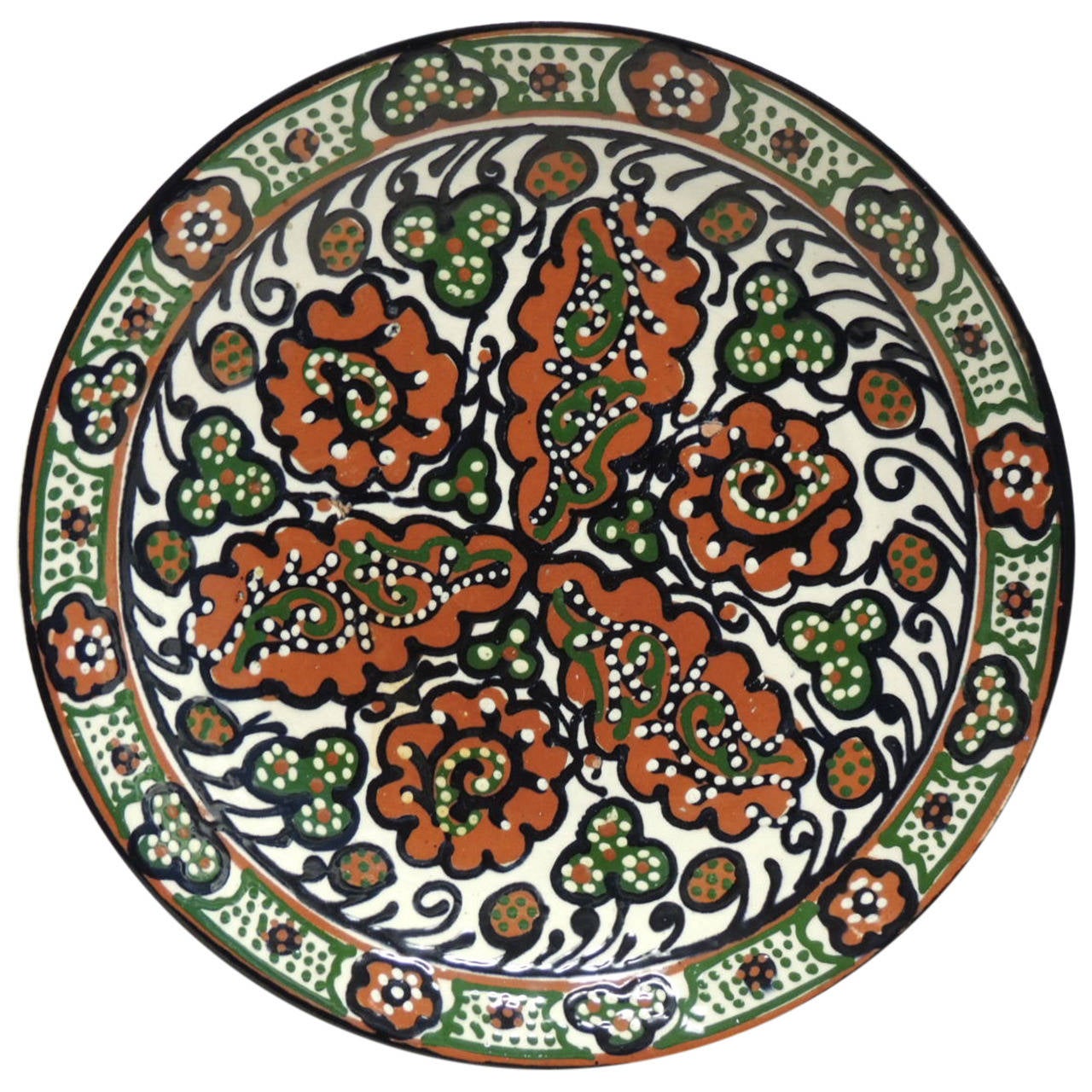 Moroccan Ceramic Plate at 1stDibs